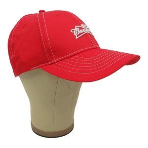 Budweiser | Accessories | Budweiser Logo Stitch Red Strapback Cap ...